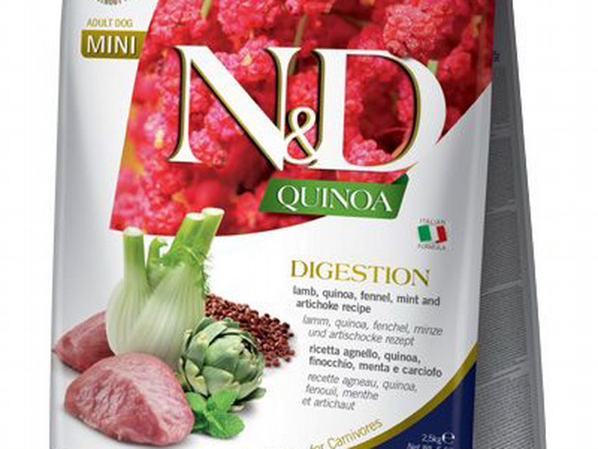 Farmina N D GF quinoa digestion lamb для собак min