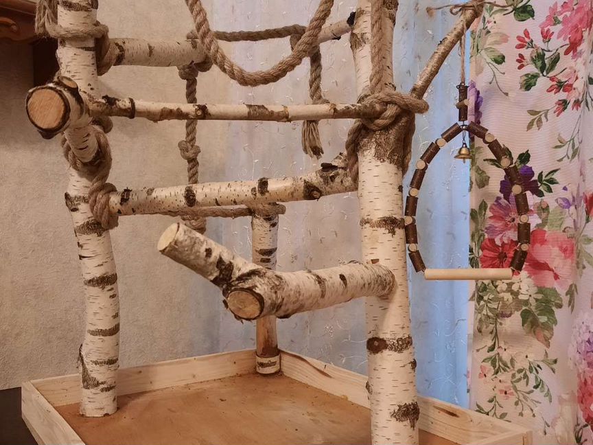 Игровой стенд для попугая на заказ