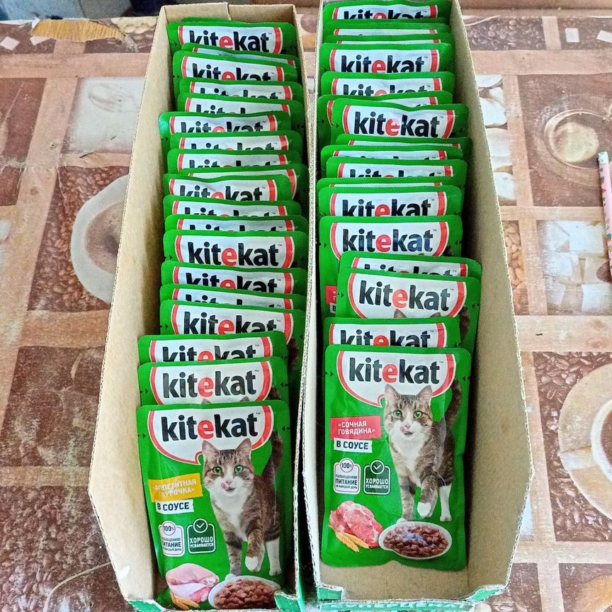 Корм для кошек kitekat в пакетиках