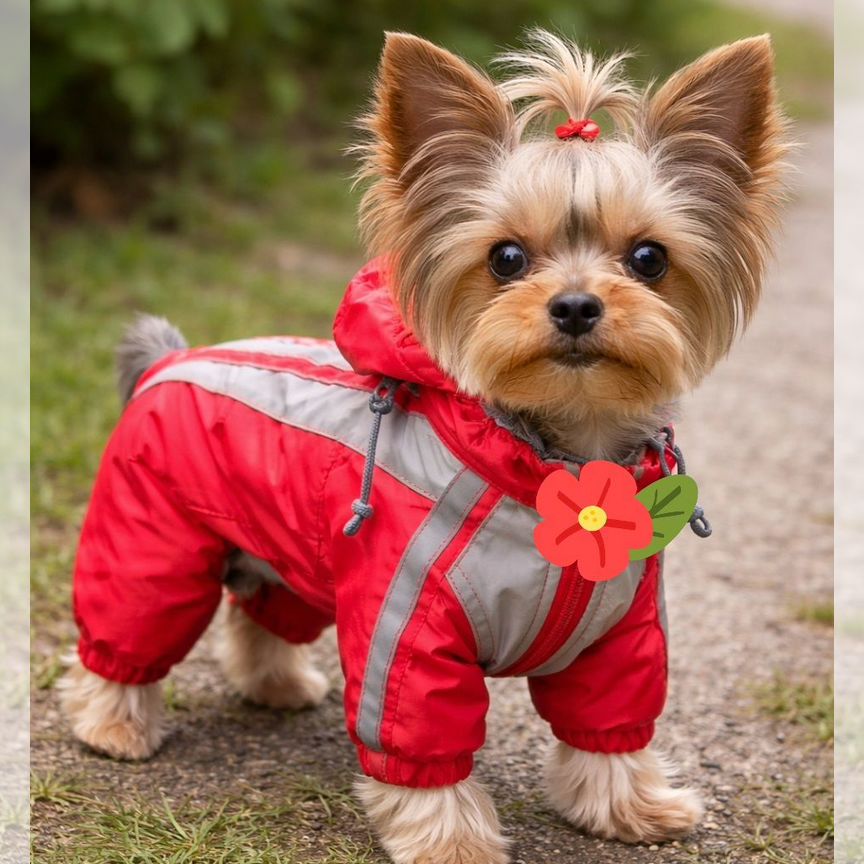 Одежда для маленьких собак комбинезон плащ