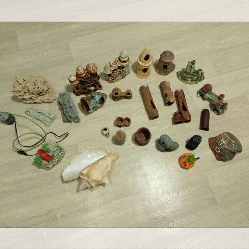 Декорации для аквариума ракушка песчанник