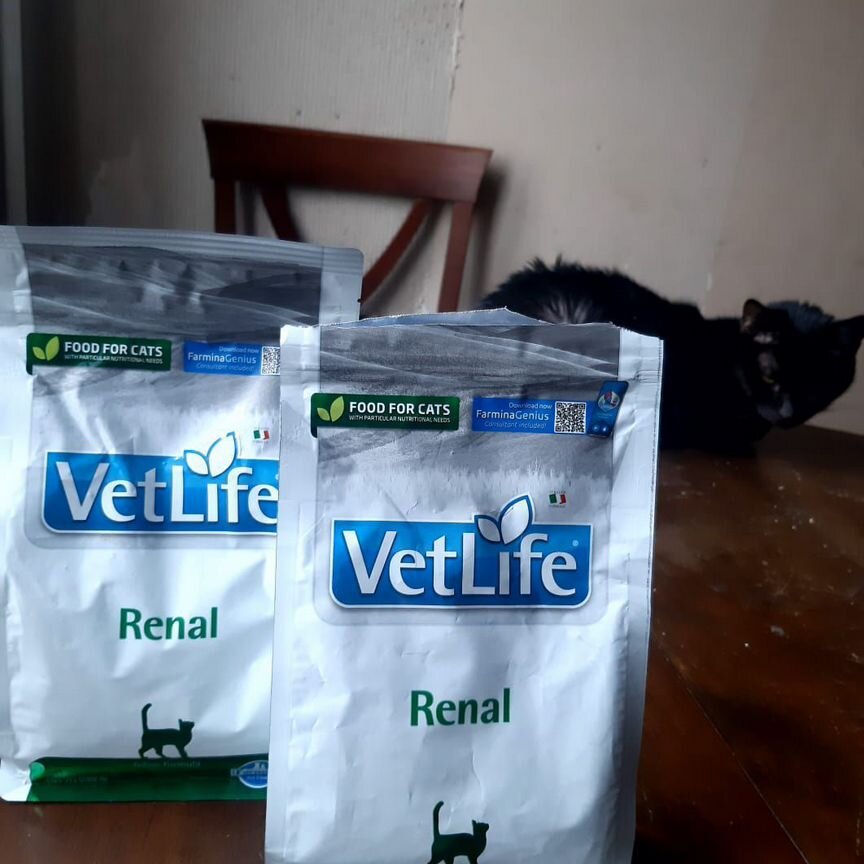 Корм для кошек renal vetlife