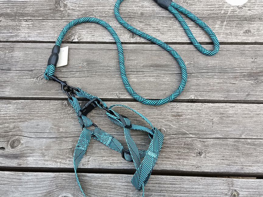 Комплект поводок + шлейка 1х120см для собак