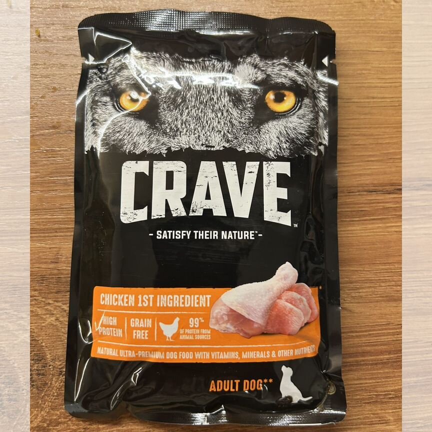 Crave паучи с курицей 60 шт