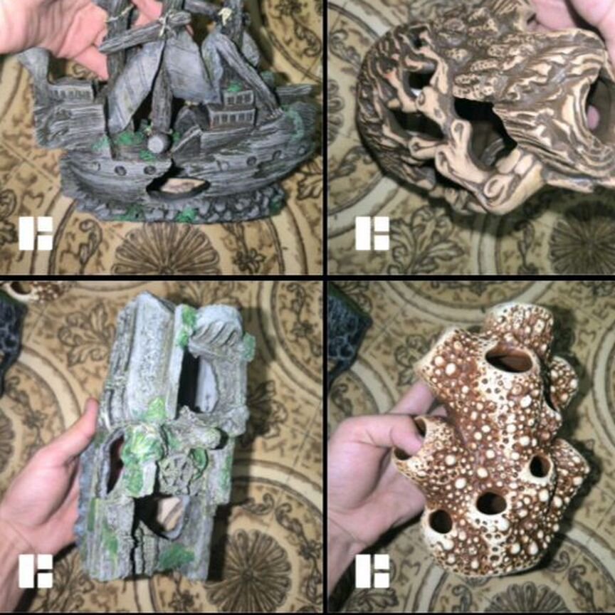 Грот замок для аквариума, гроты дерево, грот