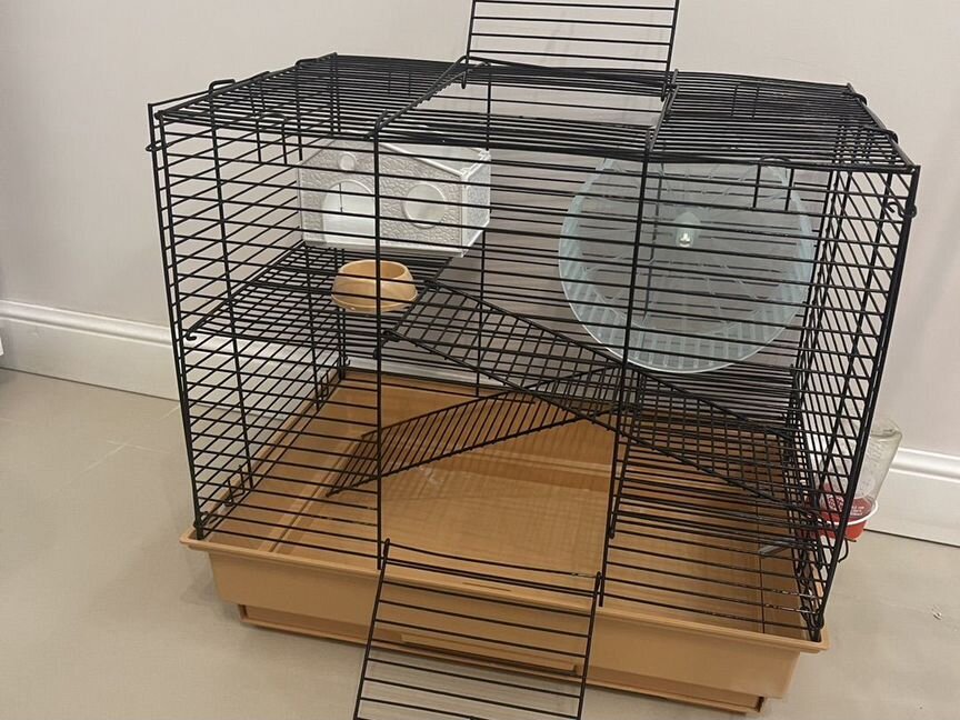 Клетка для грызунов и корм опилки в подарок