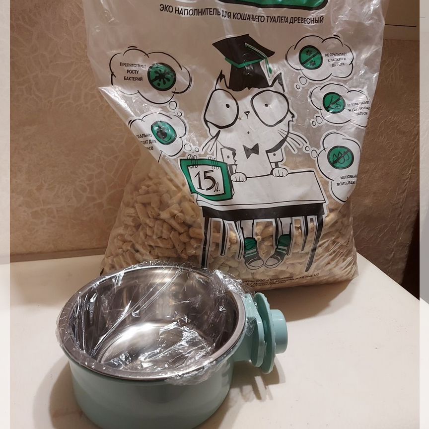 Миска для животных подвесная с держателем