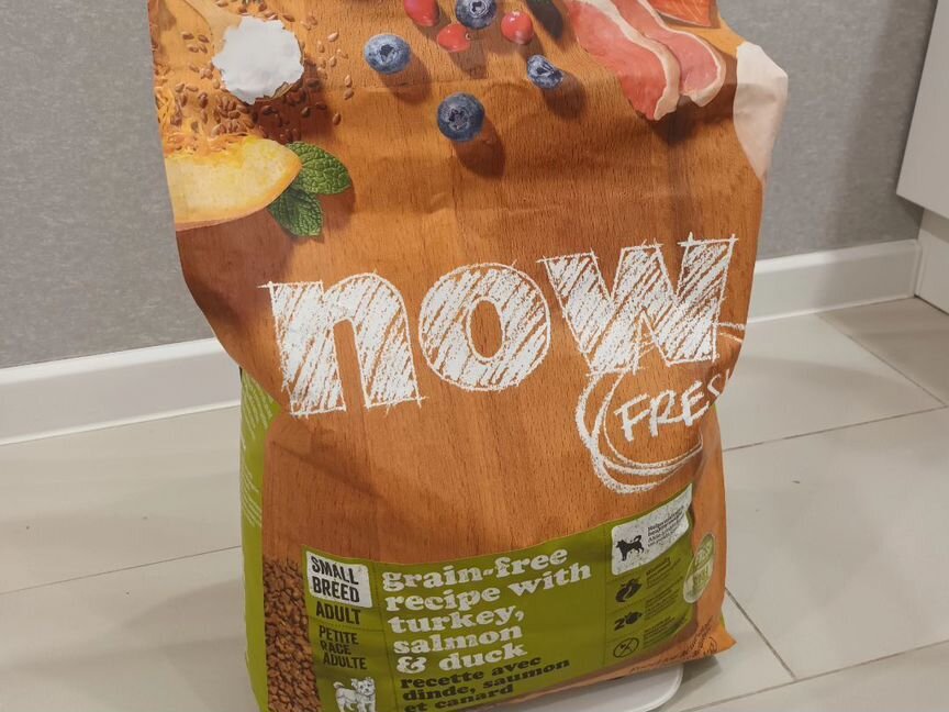 Корм для собак мелких пород now fresh