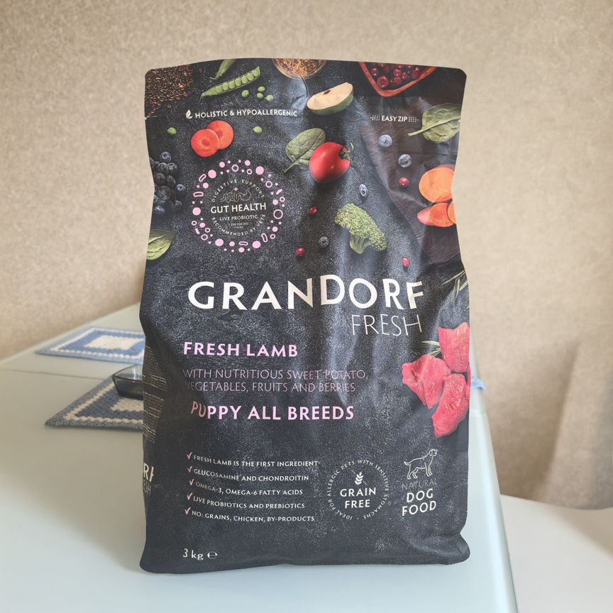 Grandorf Fresh puppy ягнёнок, батат 3 кг