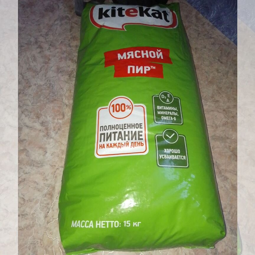 Сухой корм для кошек китекат 15 кг