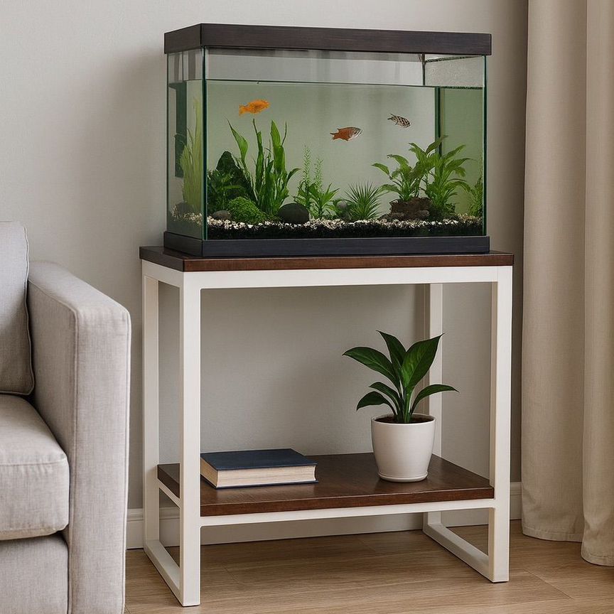 Стойка для аквариума, 90х45х70, белая