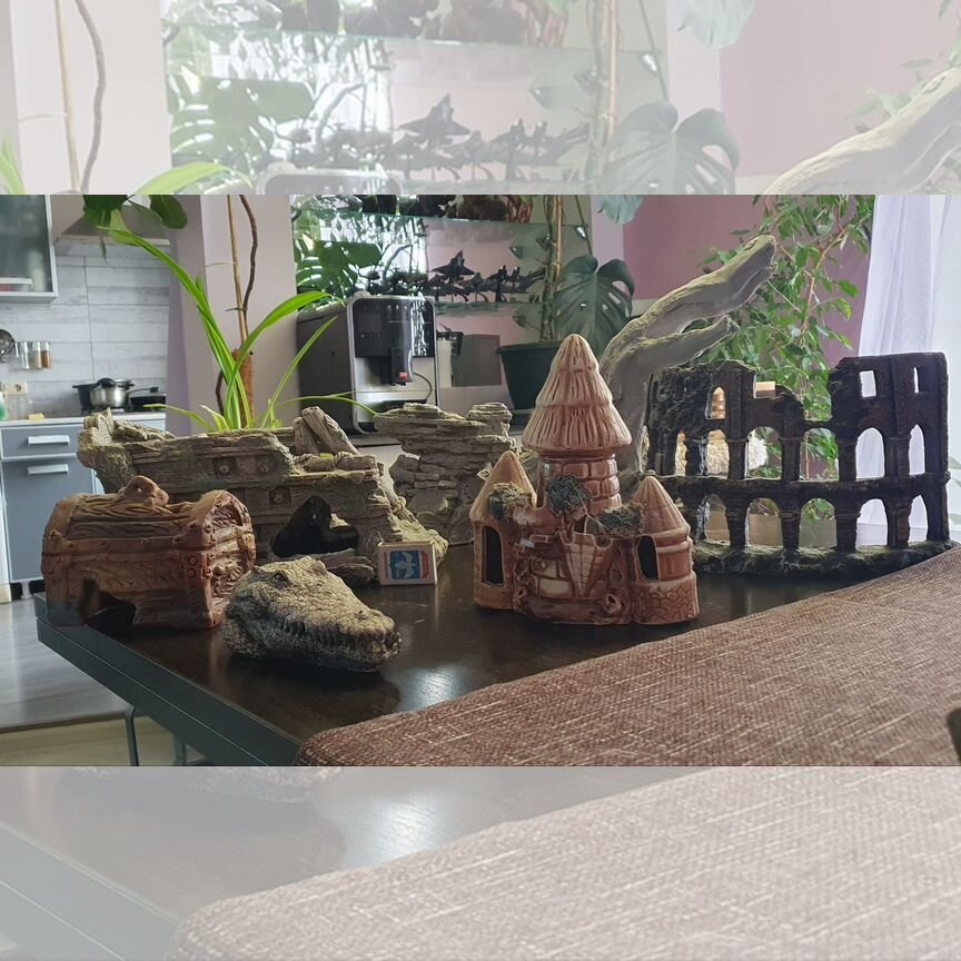 Декорации для аквариума большие