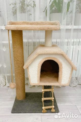 Домик для кошки с когтеточкой и лежанкой купить в Новосибирске ...