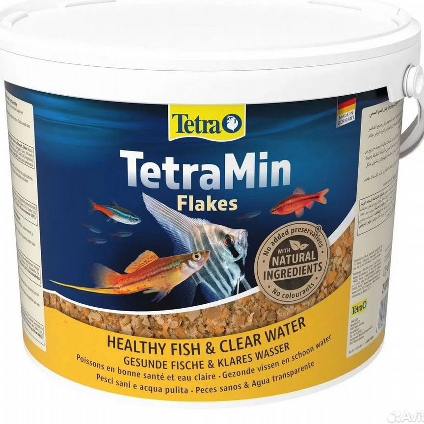 Tetra Min Flakes Корм для рыб в виде хлопьев 10 л