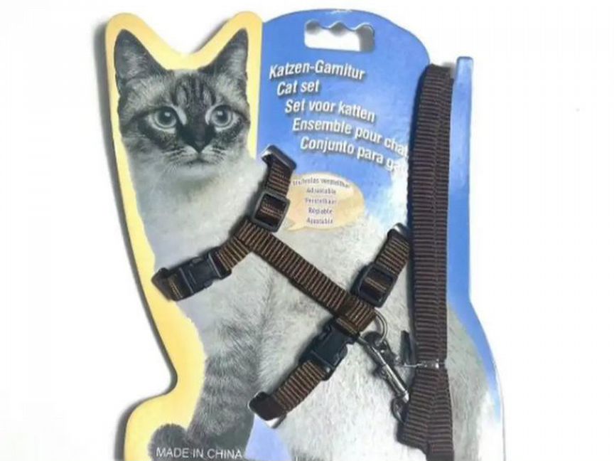 Поводок для животных, шлейка для кошек и собак