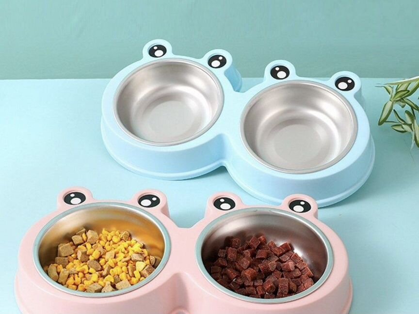 Миска двойная для собак и кошек