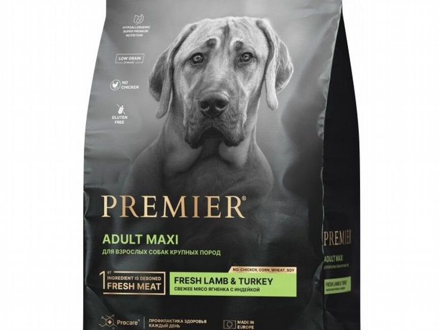 Корм Premier Adult Maxi для собак крупных пород Яг