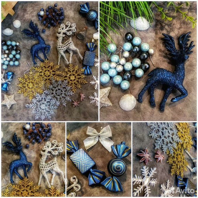 Декор в сине-бирюзово-голубых оттенках