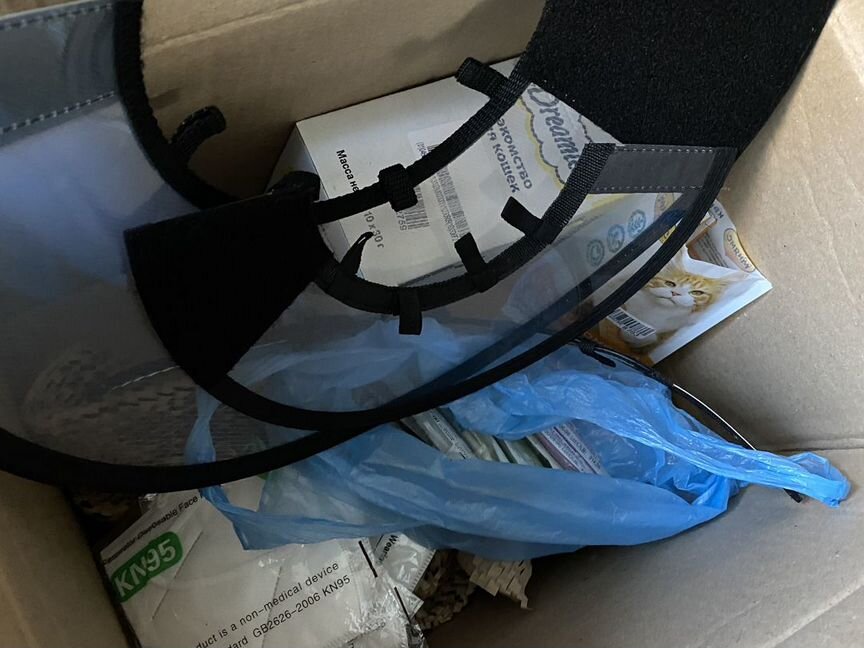 Коробка вещей для помощи собакам и кошкам