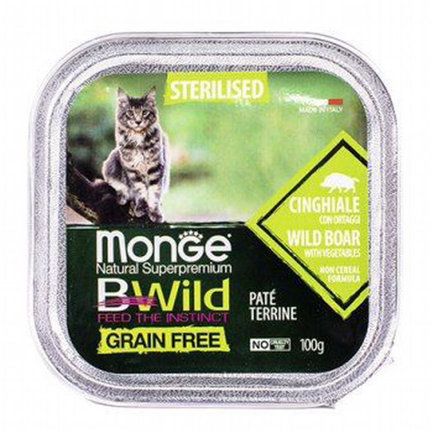 Monge Cat BWild Grain Free Sterilised Wild Boar Pa