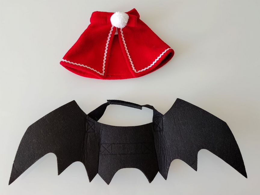 Костюм для кошки - летучая мышь и накидка