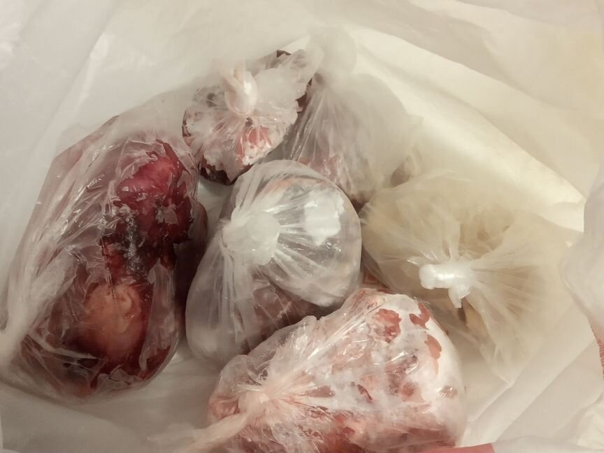 9,8 кг мяса животным