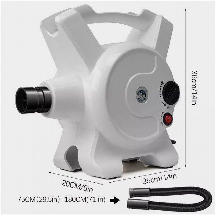 Фен-компрессор для груминга “Улитка” (2400 вт) -бе