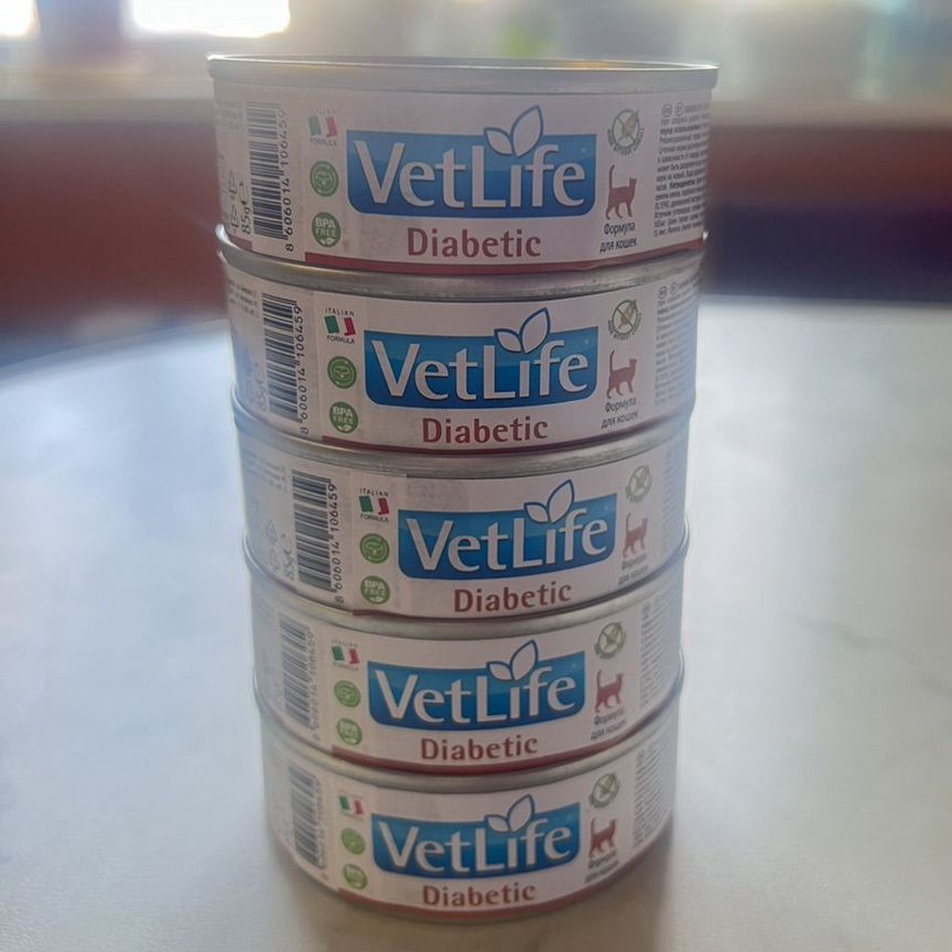 Влажный корм для кошек диабетик farmina - 5 шт