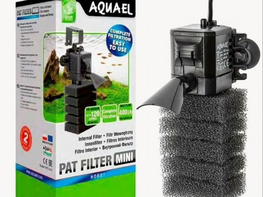 Внутренний фильтр для аквариума до 120 л