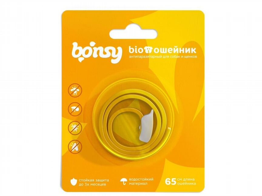 Bonsy антипаразитарный биоошейник для щенков и соб