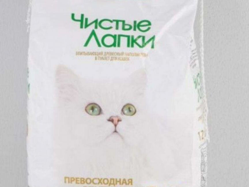 Наполнитель Чистые лапки древесный 12л