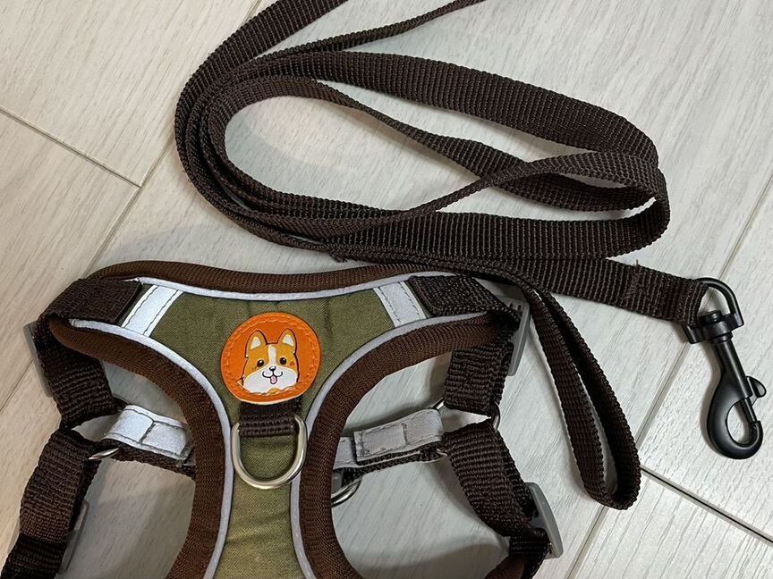 Шлейка для собак и кошек с поводком