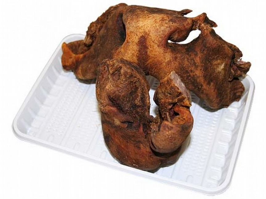 Губы говяжьи, носы опаленные для собак