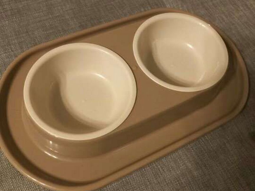 Миски двойные для кота (сьемные, неопрокидываемые