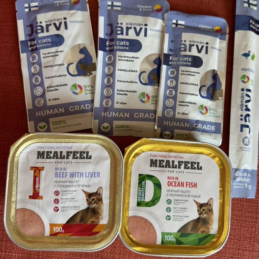 Корм для кошек jarvi и mealfeel
