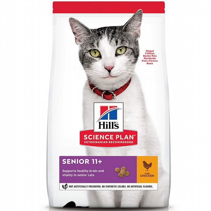 Hills Feline Senior Healthy Ageing 11  курица 3кг