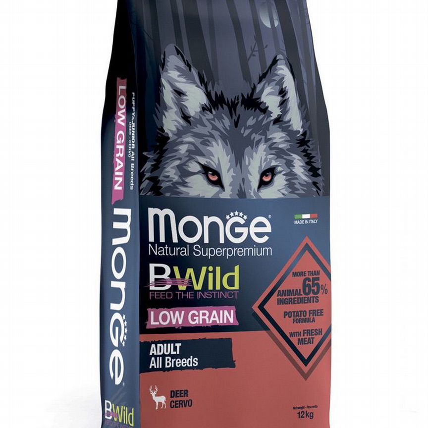 Корм для собак monge BWild Low Grain 12 кг