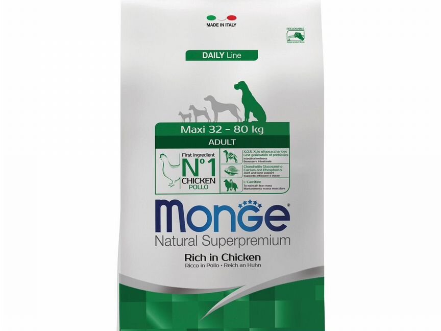 Сухой корм для собак Monge Dog Daily Line Maxi 3 к