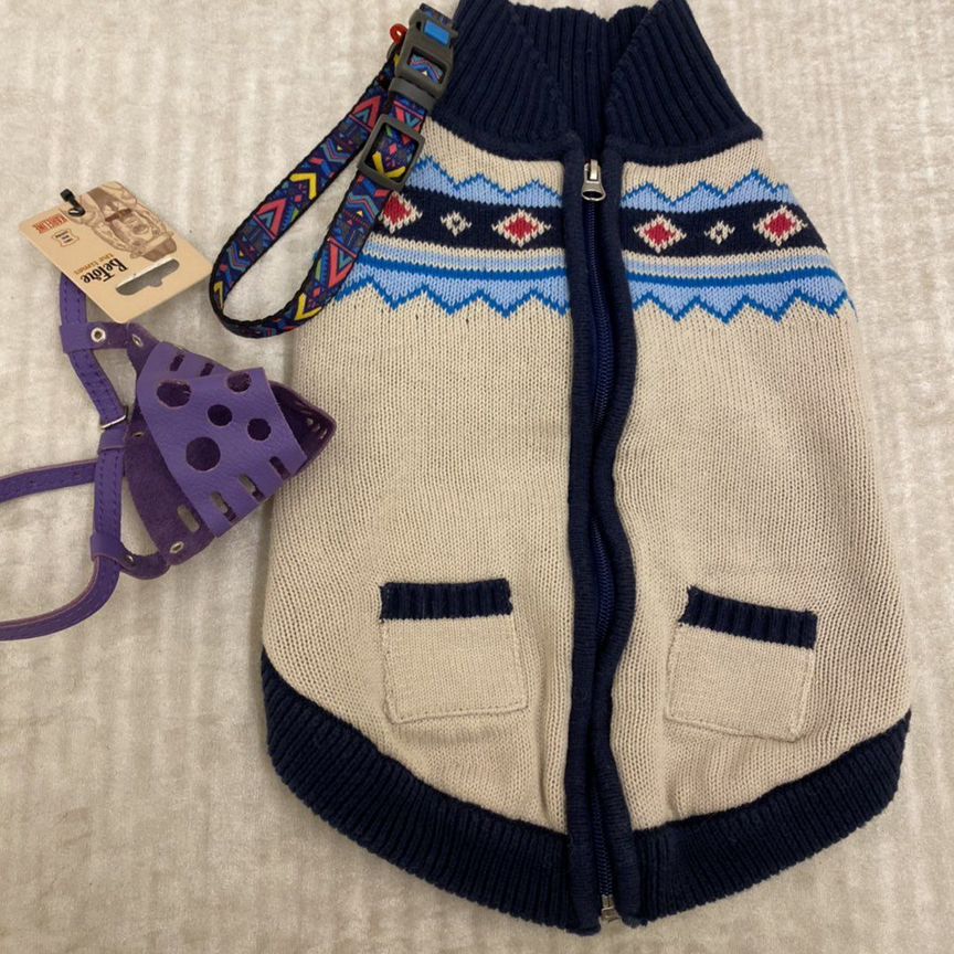 Поводок для собак.Намордник.Кофточка