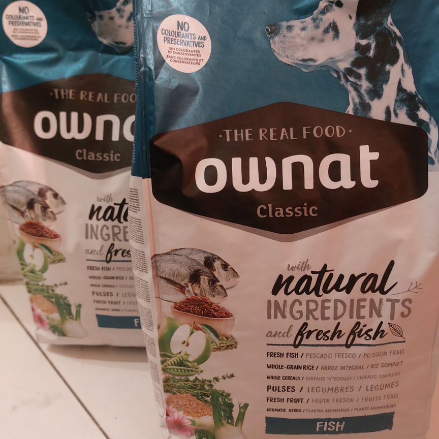 Корм для собак ownat 4 кг с рыбой