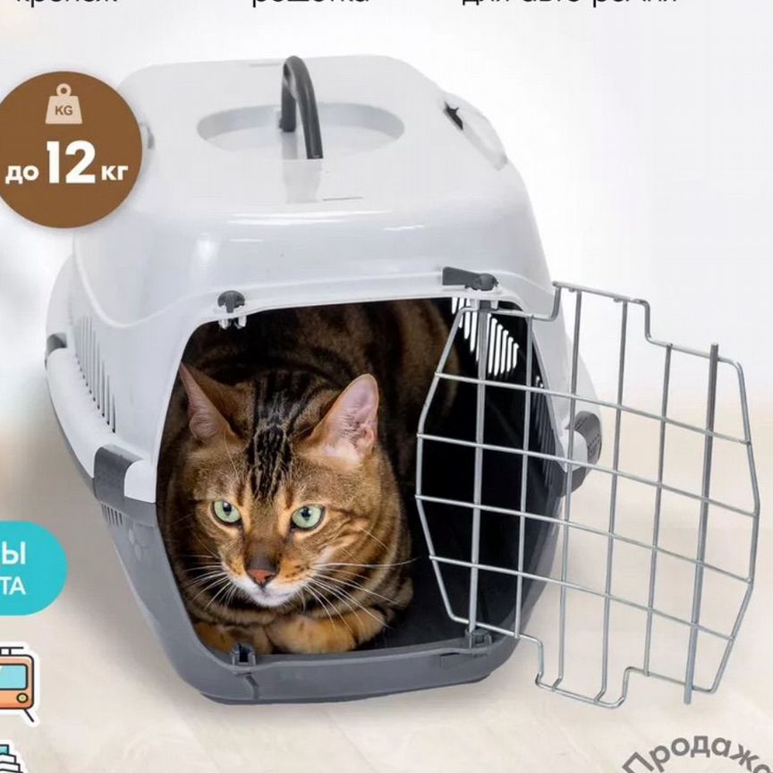 Переноска для кошек пластиковая