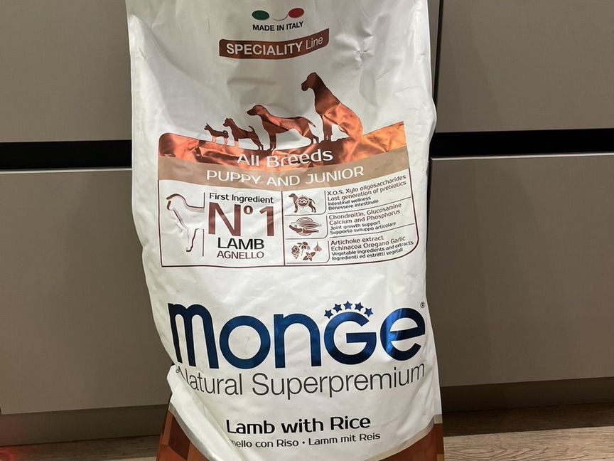Monge Puppy Все породы для щенков ягненок 12кг