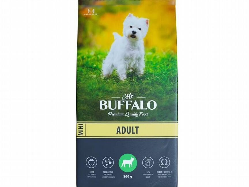 Mr.Buffalo сухой корм с ягненком для взрослых соба