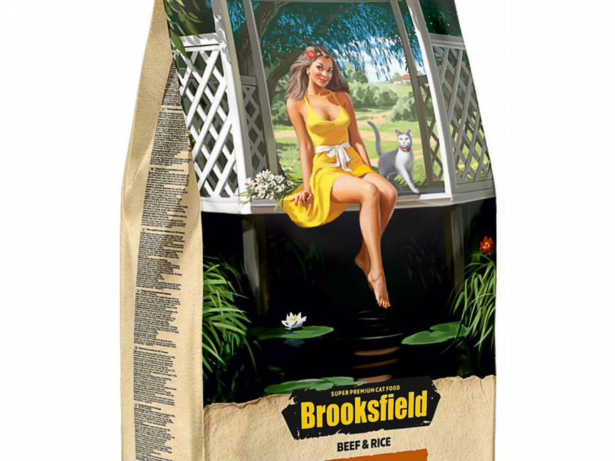 Сухой корм для кошек Brooksfield говядина рис 2кг