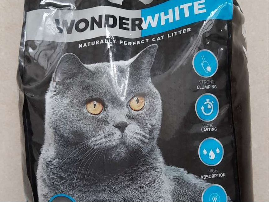Наполнитель wonderwhite для кошачьего туалета 5 кг