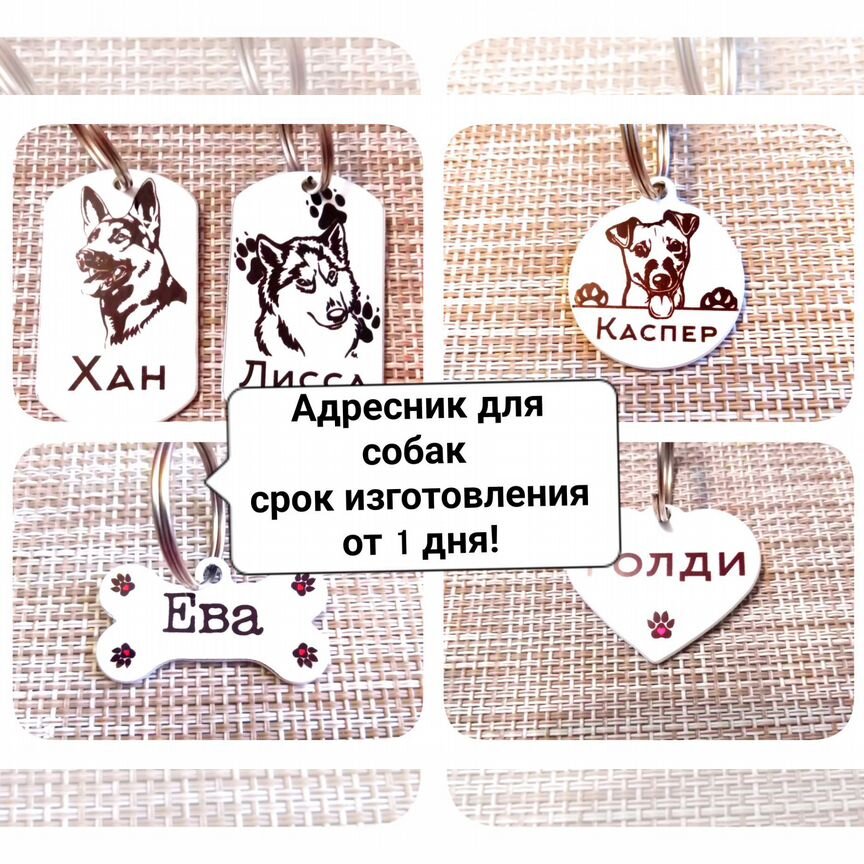 Адресник медальон на ошейник