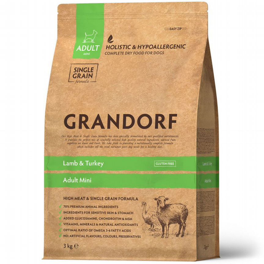 Грандорф Lamb & Turkey Mini 3кг