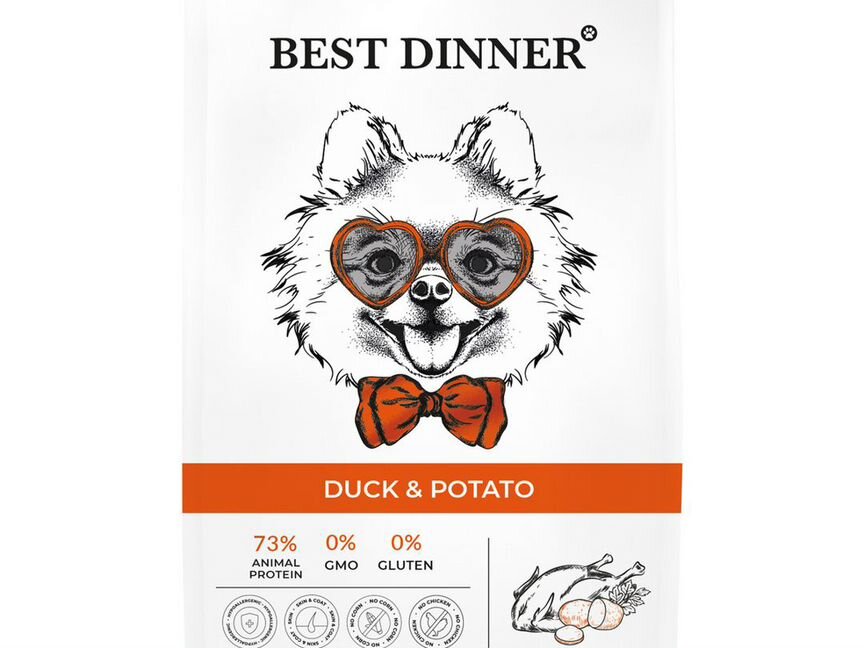 Best Dinner сухой корм для собак малых пород с Утк