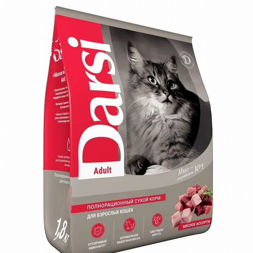 Сухой корм для кошек Darsi 1.8 кг