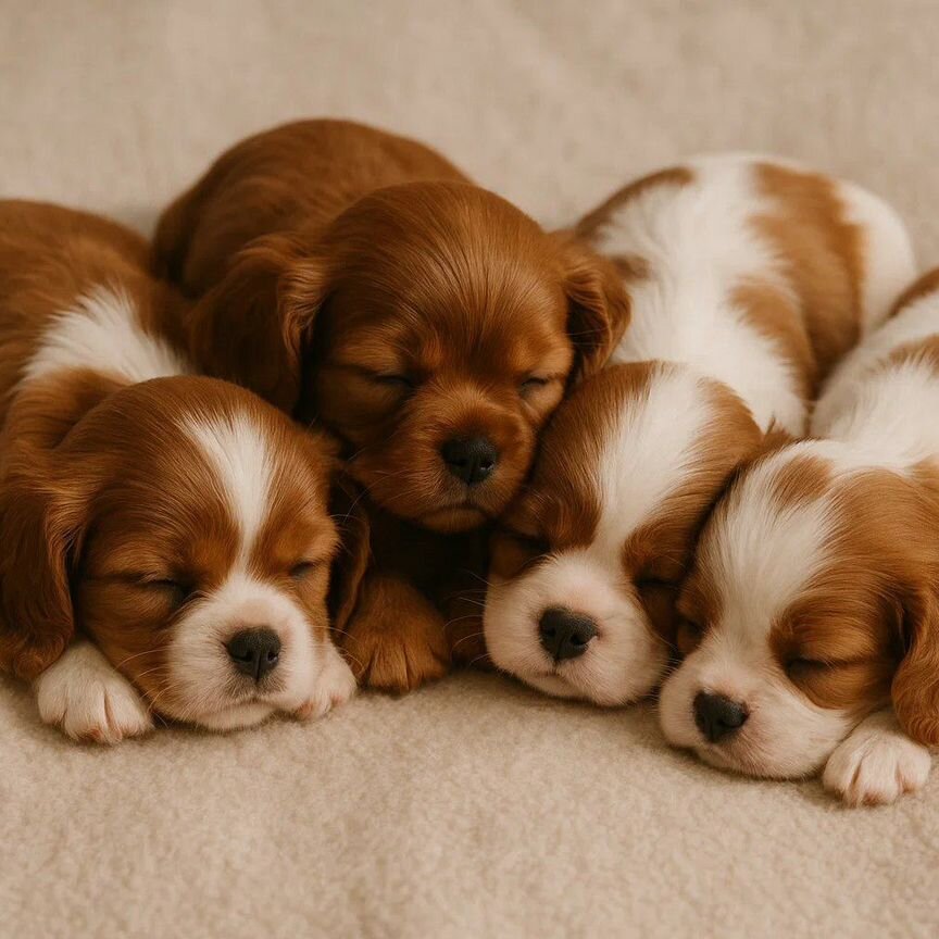 Кавалер кинг-чарльз-спаниель, щенок